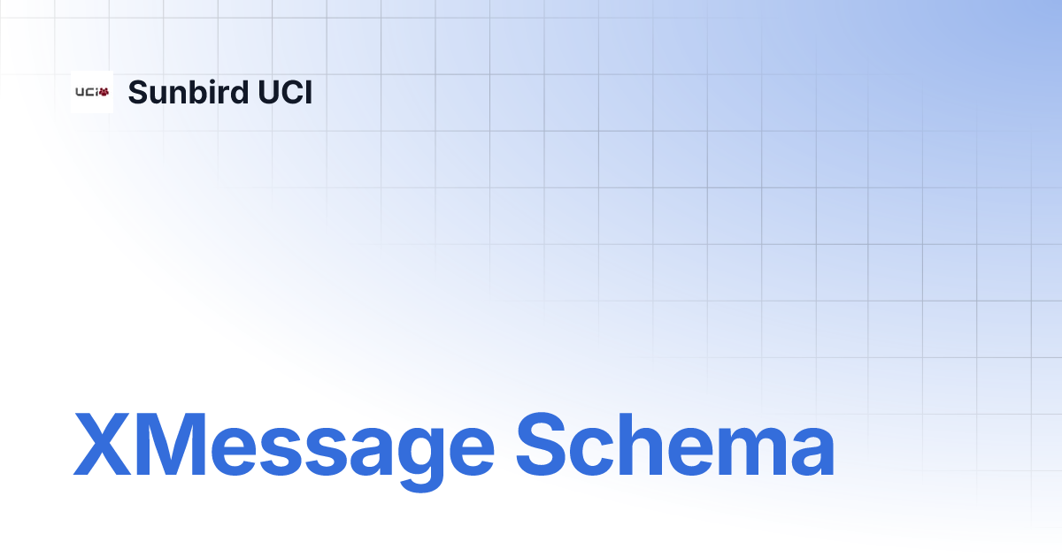 XMessage Schema | Sunbird UCI